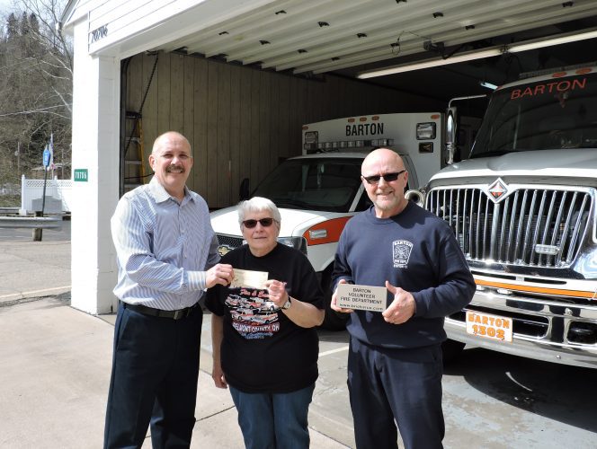 Barton VFD receives donation for new station | News, Sports, Jobs - The ...